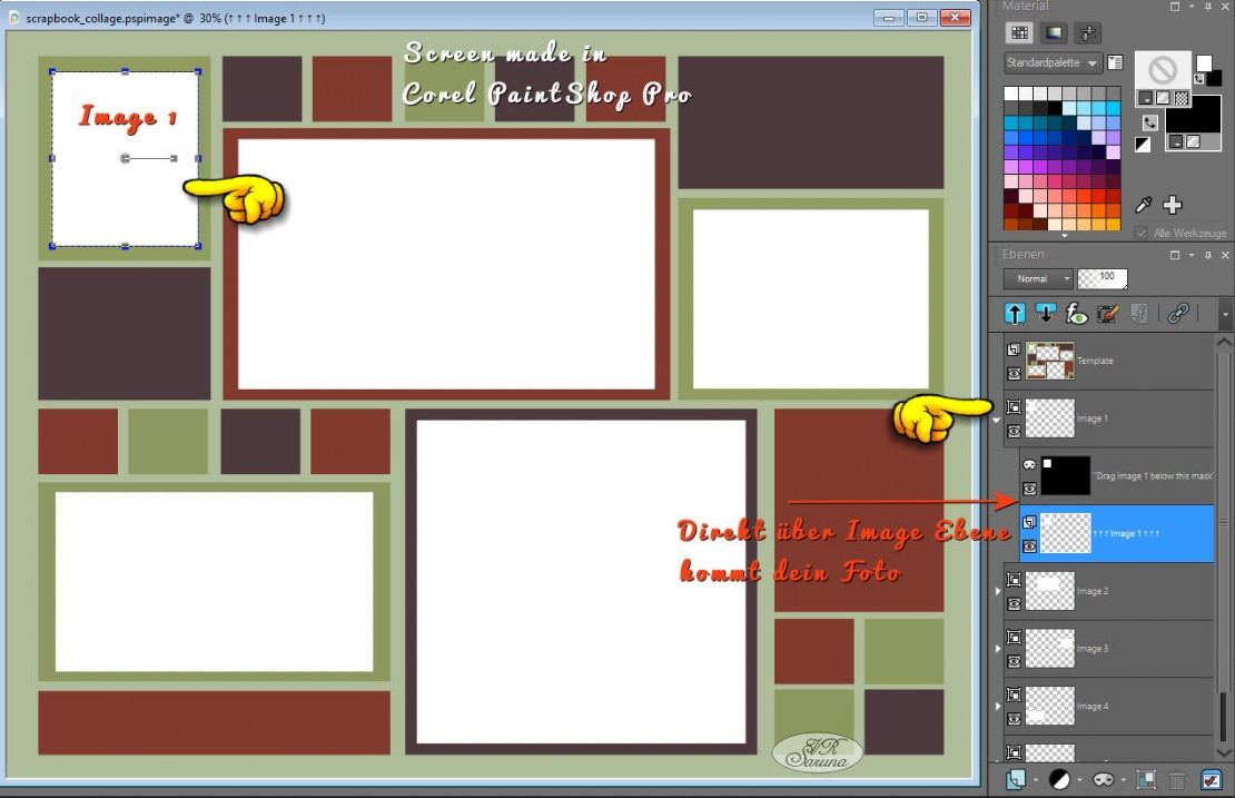 Arbeiten mit Collagen-Templates - Sarunas virtuelle Welt